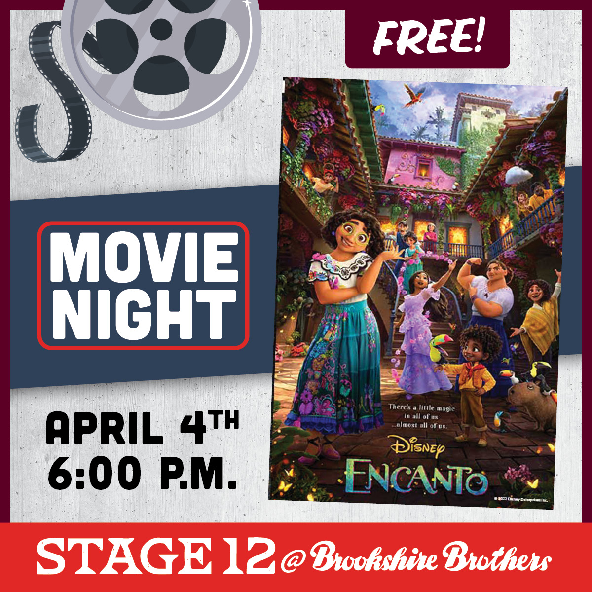 Movie Night at Stage 12 presents: Encanto! - BCS|CALENDAR Movie Night at Stage 12 presents: Encanto! - BCS|CALENDAR